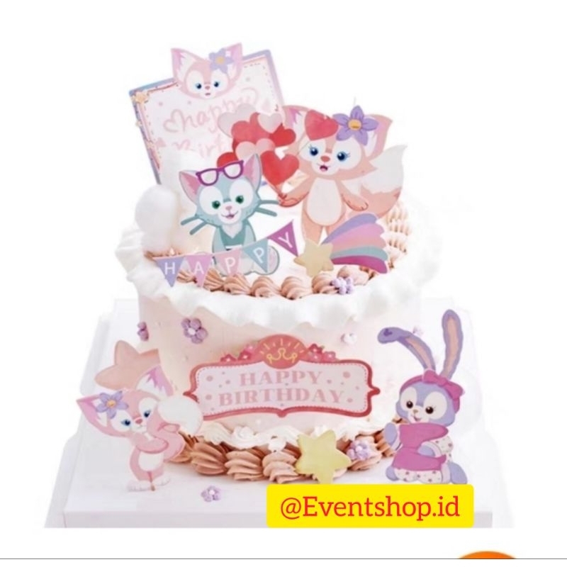 Jual topper stella lou /topper kelinci/ topper disney/topper kue/topper ...