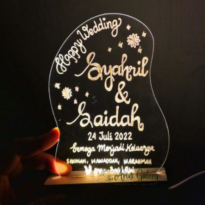 Jual Acrylic Lettering LED Bentuk Abstrak - Akrilik Lettering LED ...