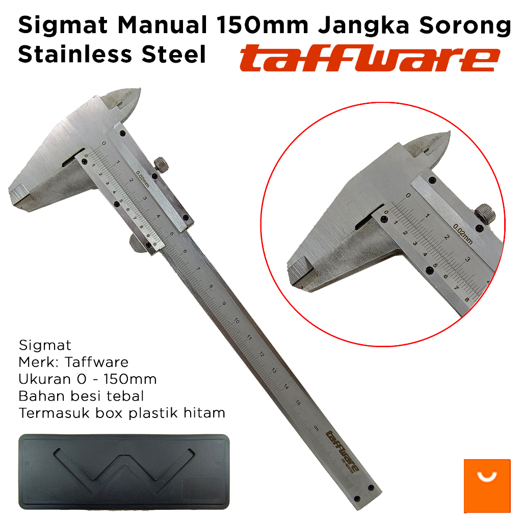 Jual Sigmat Manual 150mm Jangka Sorong Stainless Steel Vernier Caliper | Shopee Indonesia
