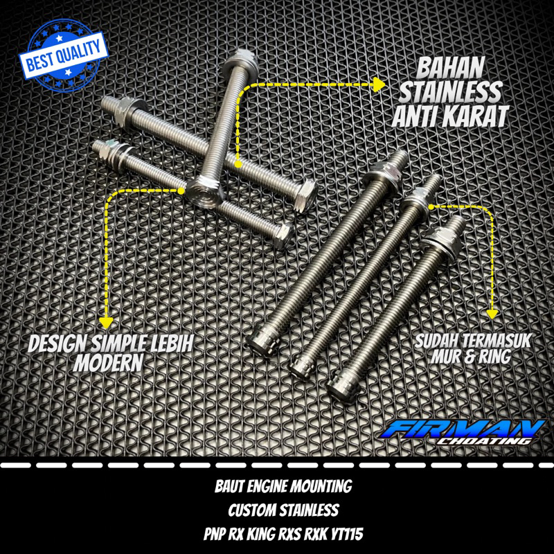 Jual BAUT ENGINE MONTING BAUT GANTUNGAN MESIN CUSTOM STENLIS RX KING ...