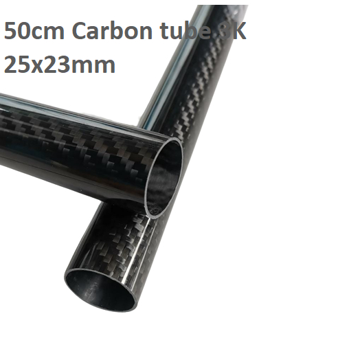 Jual 50cm Carbon Tube Pipa Karbon 3K Diameter OD 25mm ID 23mm 25x23 mm ...
