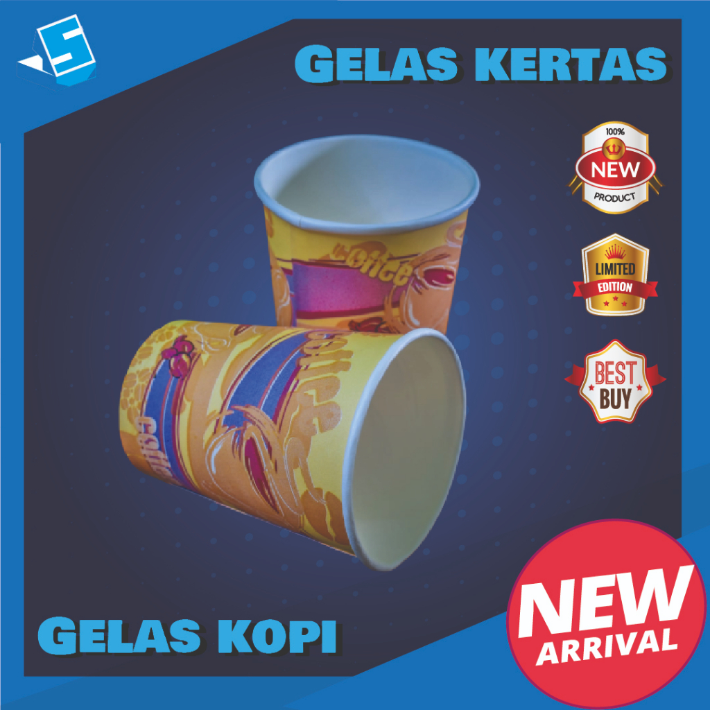 Jual Gelas Kopi / Gelas Kertas / Paper cup / Gelas minum kertas / Gelas ...