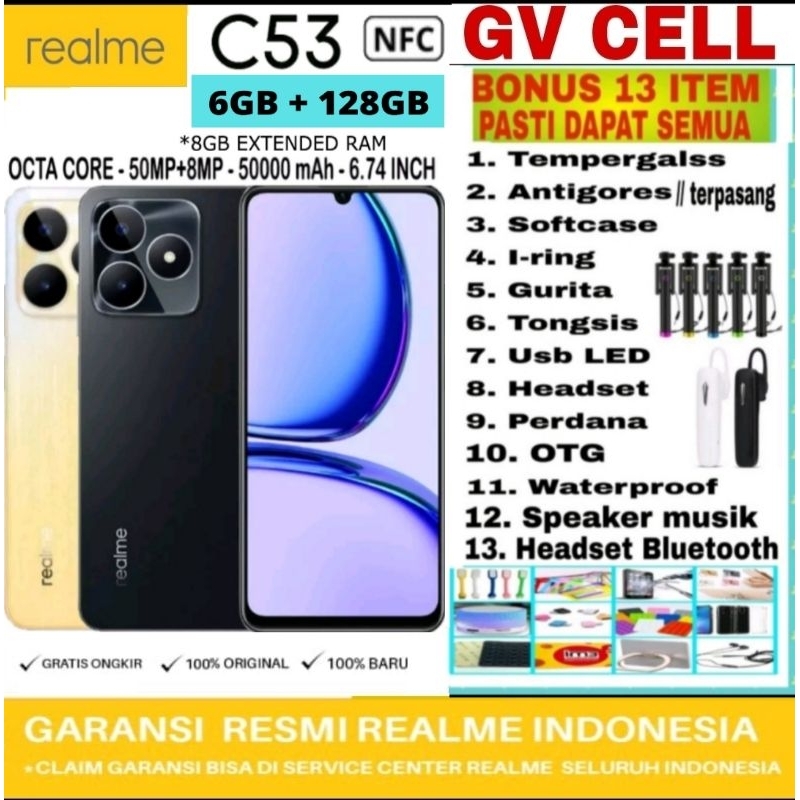 Jual REALME C53 6/128 GB RAM 6GB ROM 128GB GARANSI RESMI REALME | Shopee Indonesia