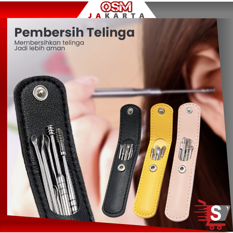 Jual OSM JKT 5871 Set Paket Pembersih Kotoran Telinga Stainless Steel ...