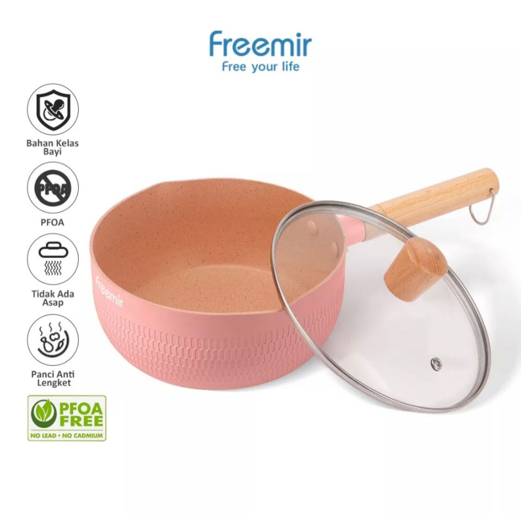Jual Panci Susu / Milk / Sauce Pan Freemir 18 cm + Tutup Kaca Anti ...