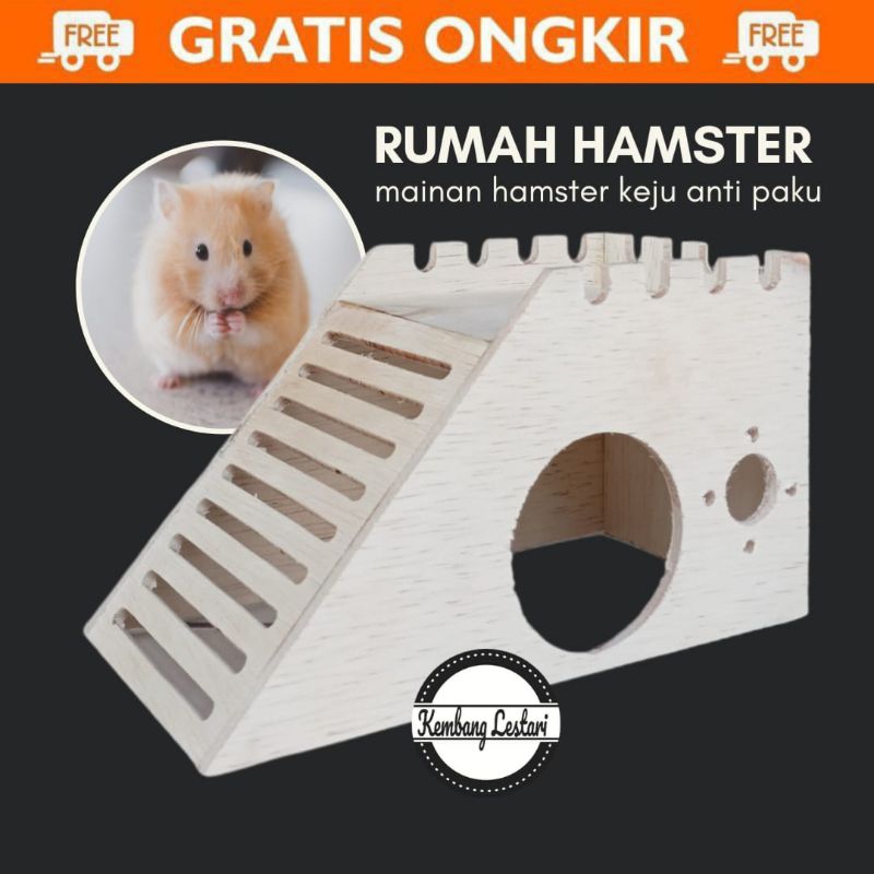 Jual RUMAH HAMSTER KAYU MODEL KEJU MINI HAMSTER | Shopee Indonesia