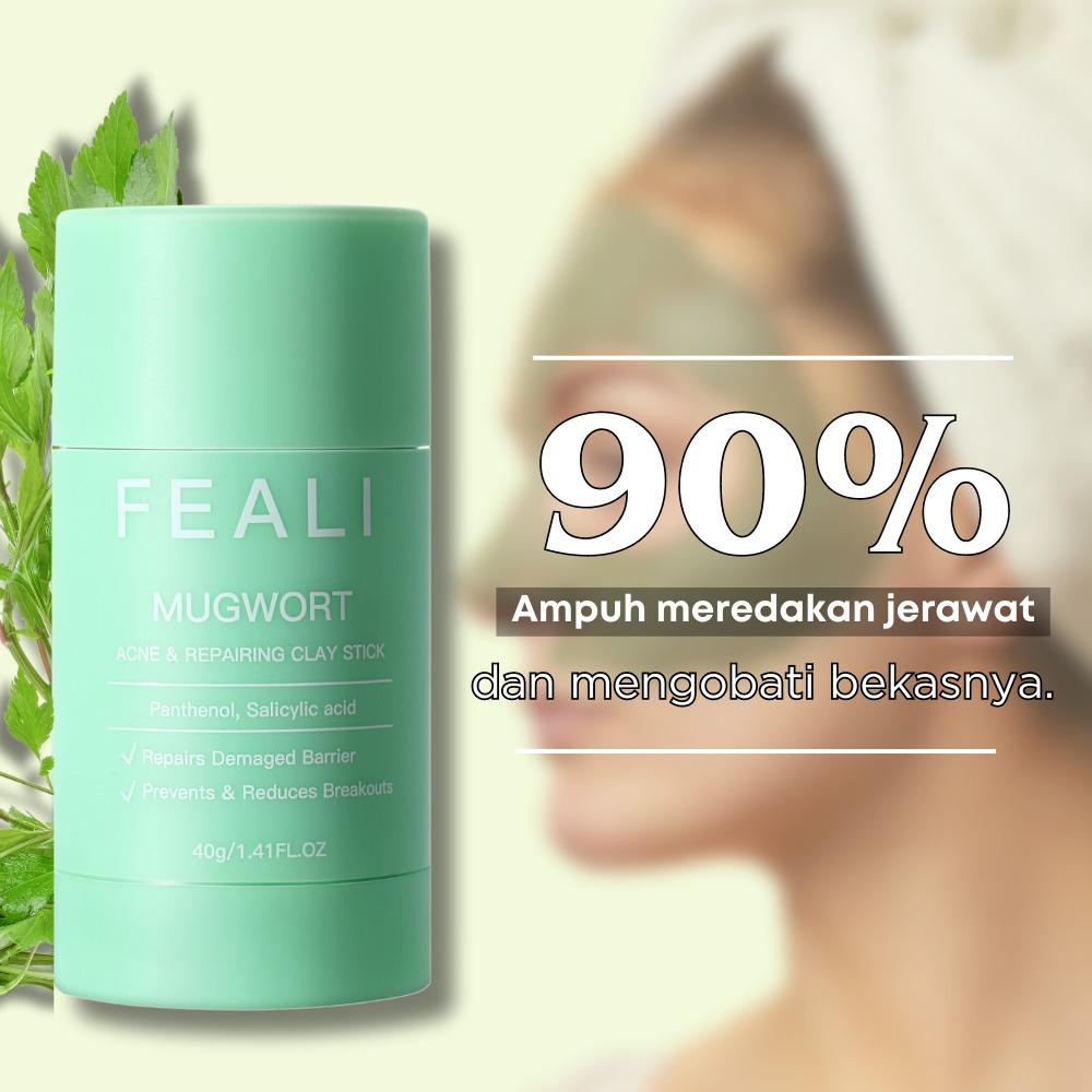 Jual FEALI Mugwort Acne and Repairing Clay Stick 40gr | BPOM | Shopee ...