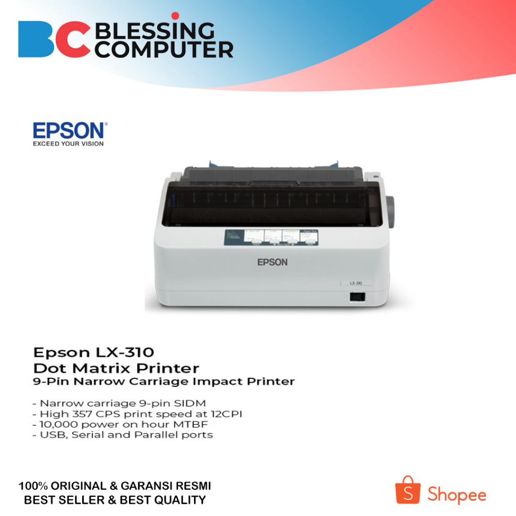 Jual Printer Epson LX310 / Printer Dot Matrix LX 310 | Shopee Indonesia