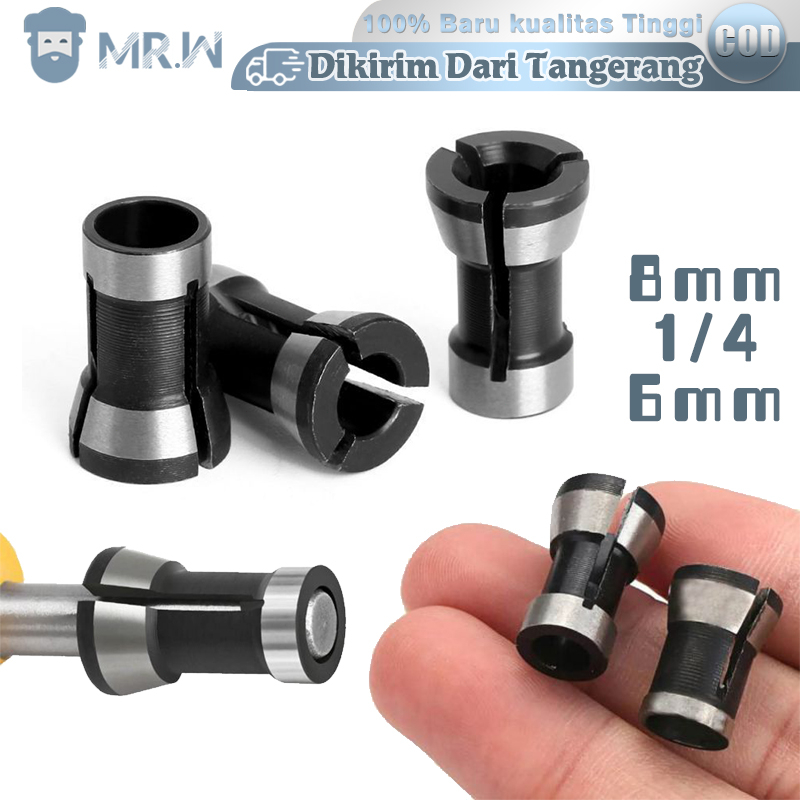 Jual Adapter collet chuck 3pcs Adapter Chuck Collet Collet Trimmer 6mm ...