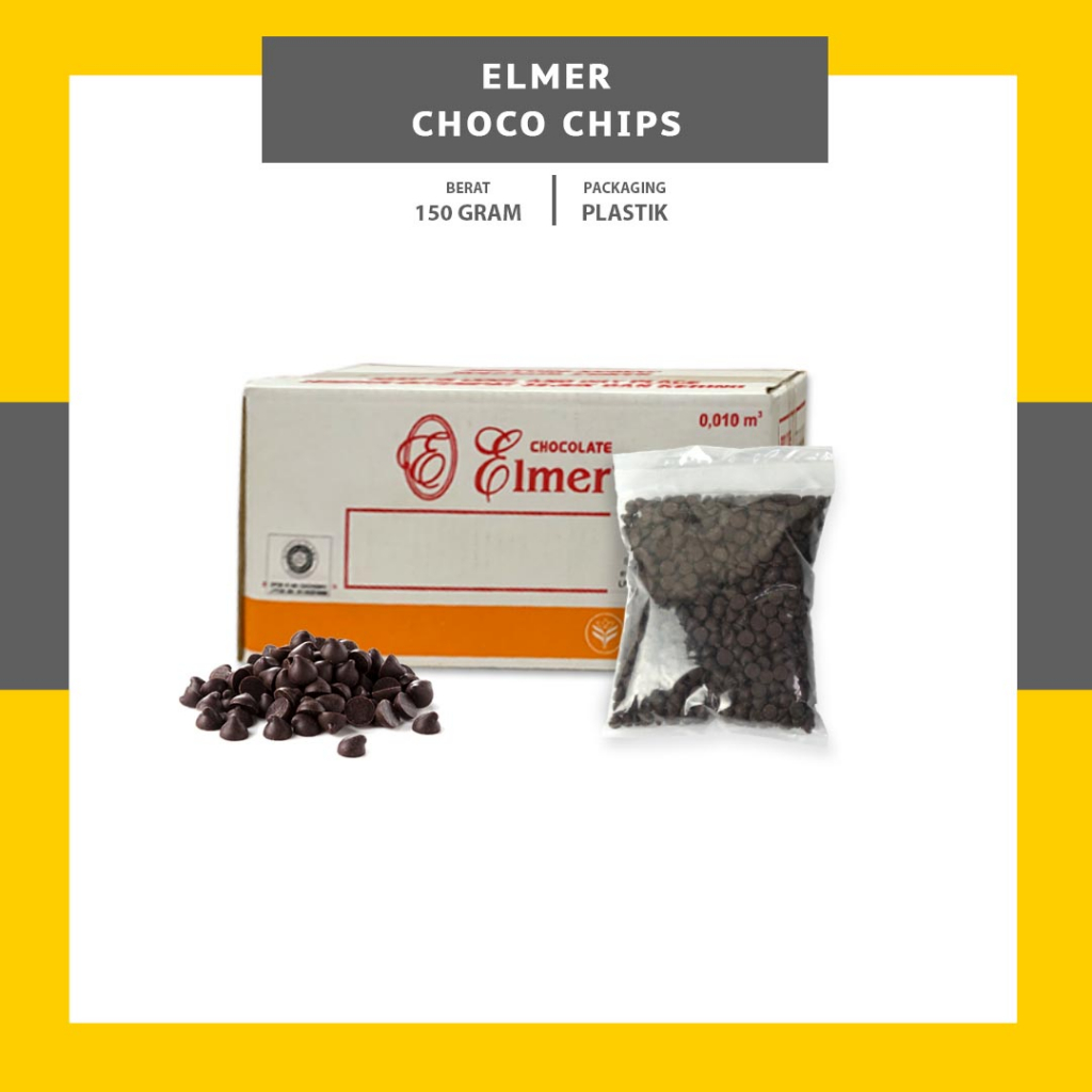 Jual CHOCOCHIPS DARK 150GR - CHOCO FLAKES SQUARE ELMER 100GR - COKLAT ...