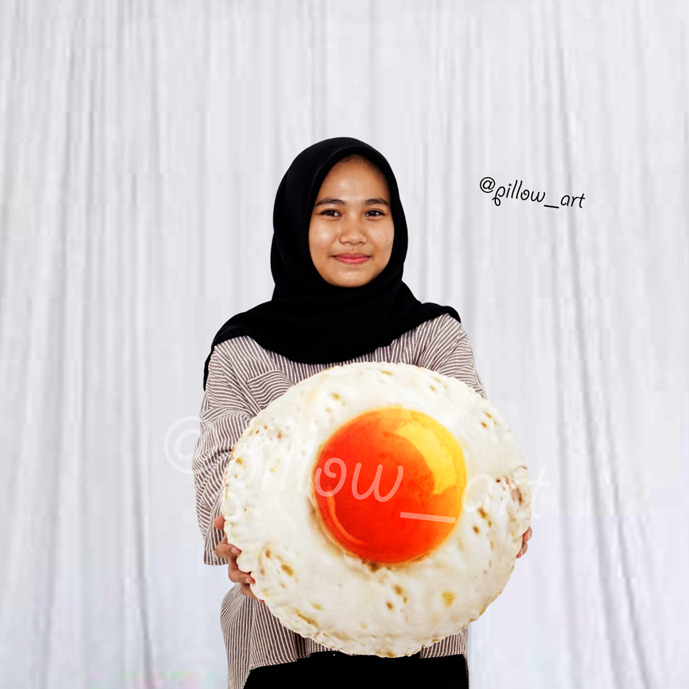 Jual Pillowart - Bantal Telor Telur Ceplok Mata Sapi Size L - ART078 ...
