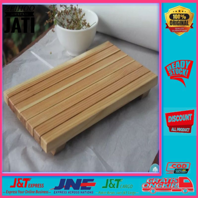 Jual Tatakan kayu Nampan Kayu Panjang Alas Bumbu Dapur Botol Minyak ...