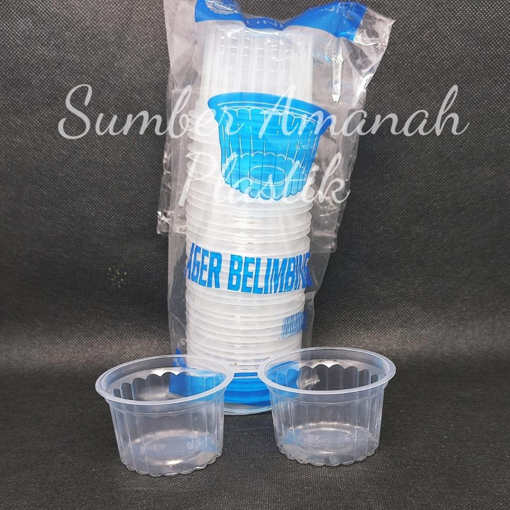 Jual Gelas Plastik Bening 60ml Isi 50pcs | Cup Jelly | Puding Belimbing ...