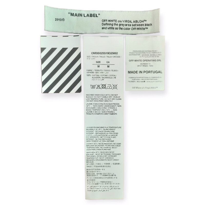 Jual MAIN LABEL TAG WASH OW KUALITAS TINGGI MADE IN PORTUGAL ONE SET ...