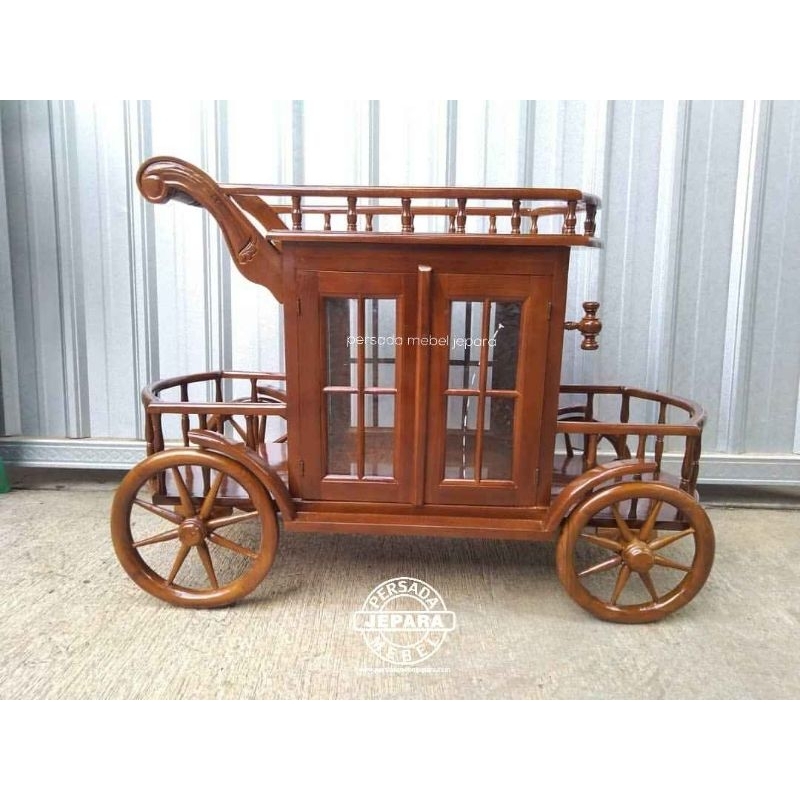 Jual Trolli jati / Trolli minimalis / Kereta dorong jati / Kereta ...
