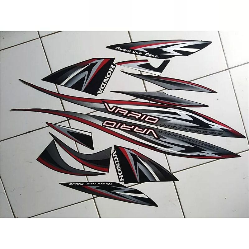 Jual Stiker Striping Motor Vario 110 Karbu 2013 HITAM Sticker Lis Body ...