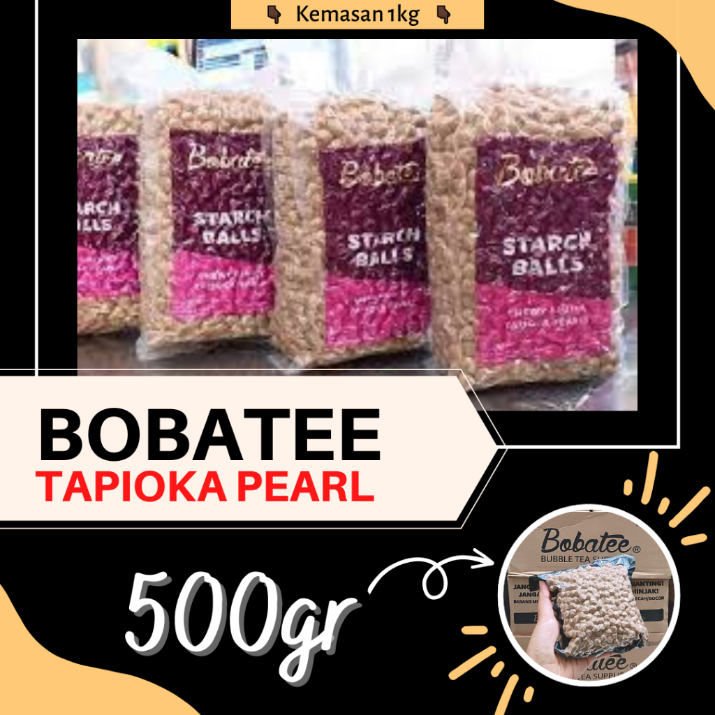 Jual 500gr Bobatee Boba Tapioka Pearl (FOTO KEMASAN ADA DI SLIDE 2 ...