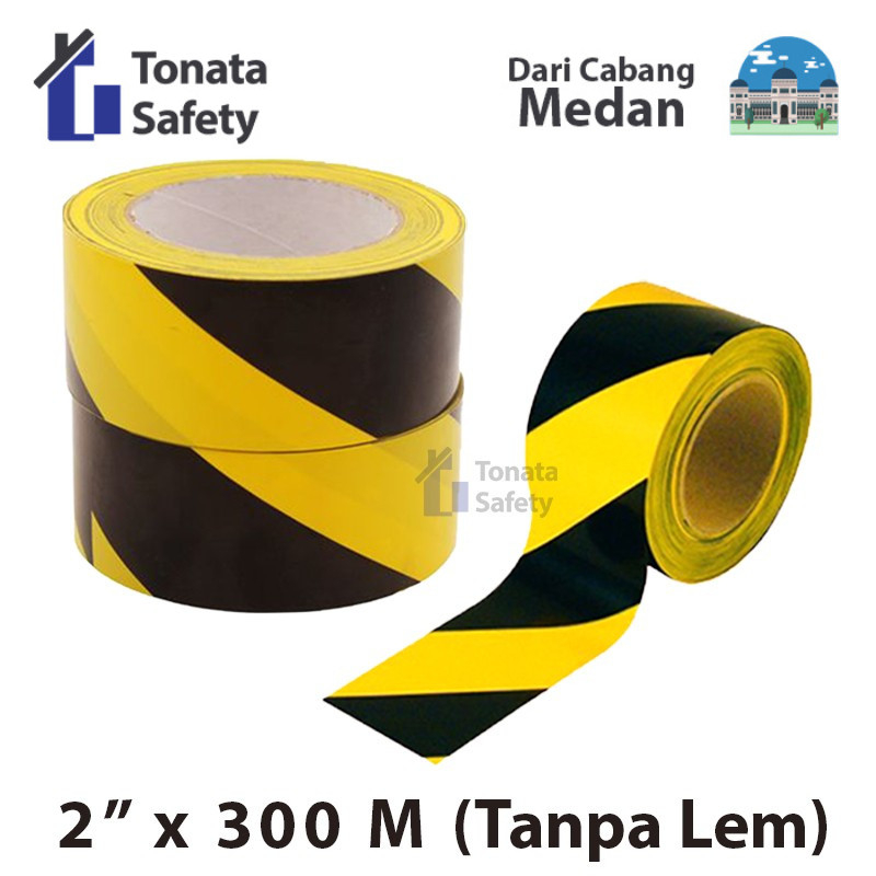 Jual Police Line Kuning Hitam / Garis Polisi 2 Inchi x 300 Meter ...