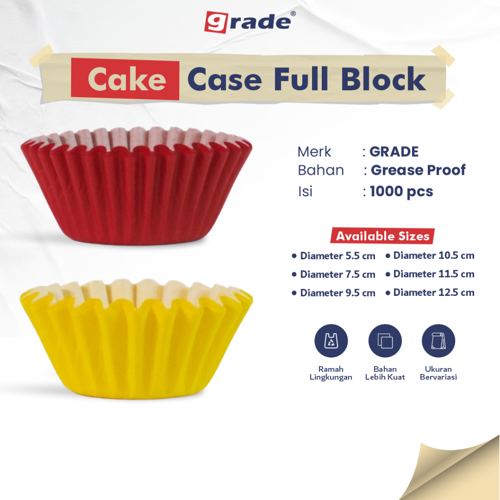 Jual GRADE Cup Cake Paper Case Greaseproof Full Block Kertas Tempat Kue ...