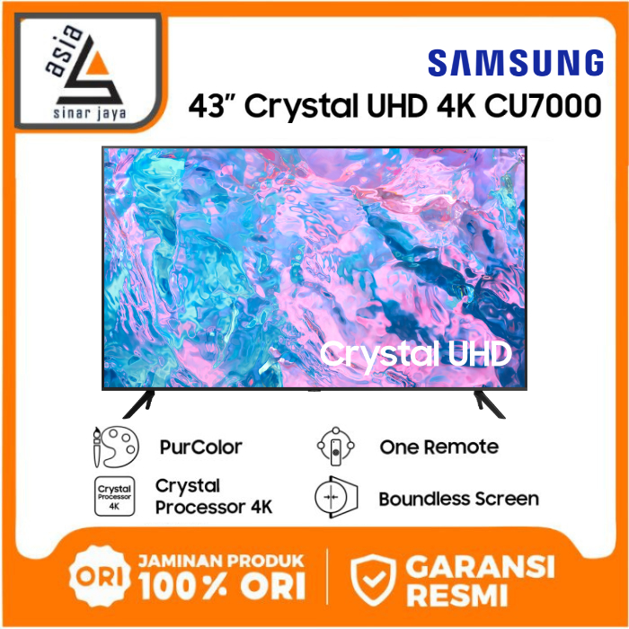 Jual Samsung 43CU7000 Crystal 4K UHD Smart TV 43 Inch UA43CU7000KXXD | Shopee Indonesia