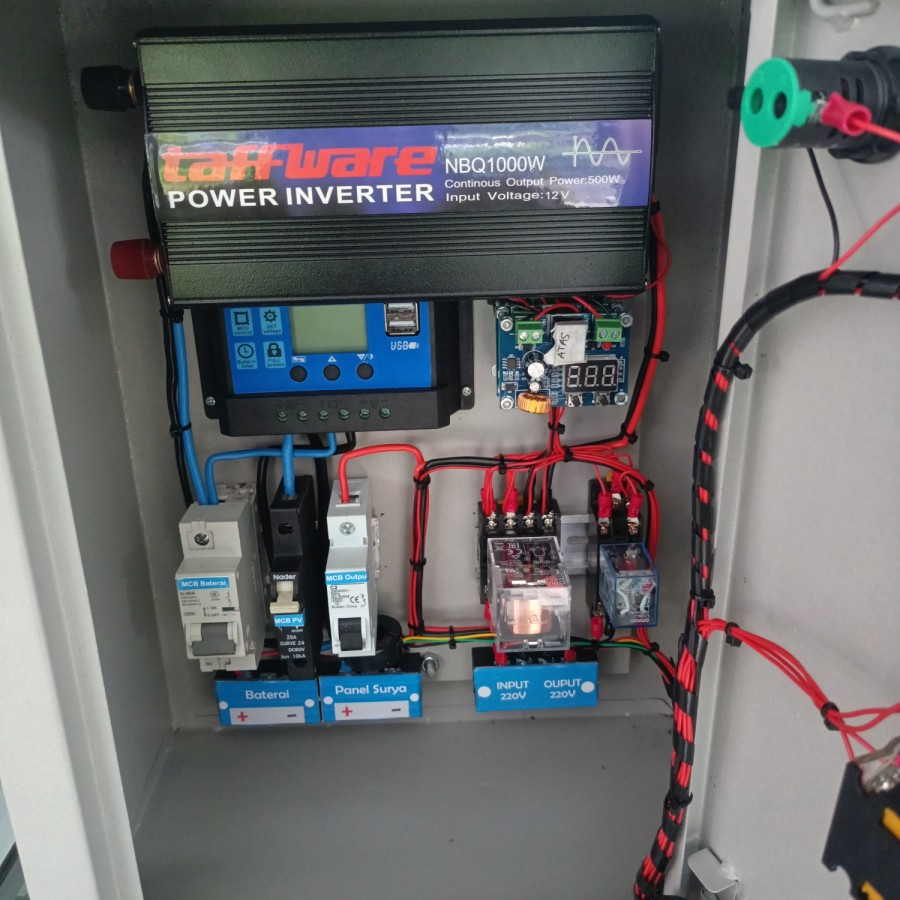 Jual box panel PLTS auto backup 1000W pure sine wave with ATS ...