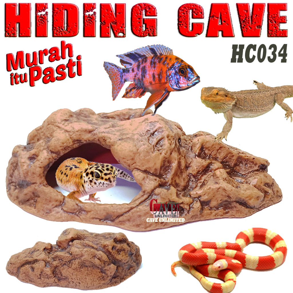 Jual HC034 HIDING CAVE HIDINGCAVE TEMPAT BERSEMBUNYI GUA GOA PERSEMBUNYIAN SEMBUNYI HEWAN GECKO ...