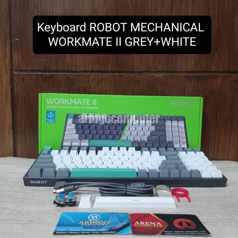 Jual Keyboard ROBOT MECHANICAL WORKMATE II GREY+WHITE | Shopee Indonesia