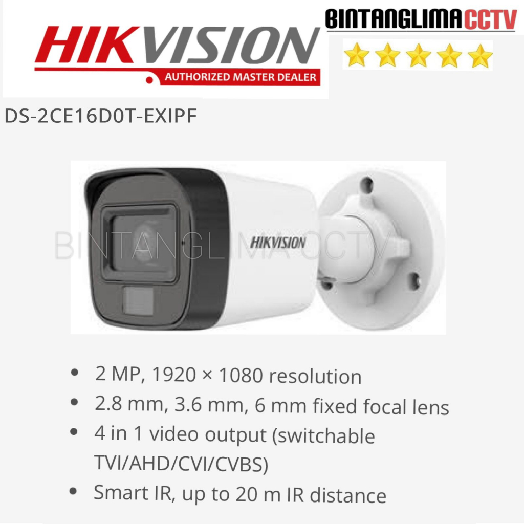 Jual KAMERA CCTV OUTDOOR 2MP COLORVU HIKVISION DS-2CE16D0T-EXLPF DUAL LIGHT Terjual 19 ...