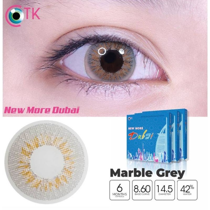 Jual softlens warna abu abu Minus dan Normal New More Dubai (Marble ...