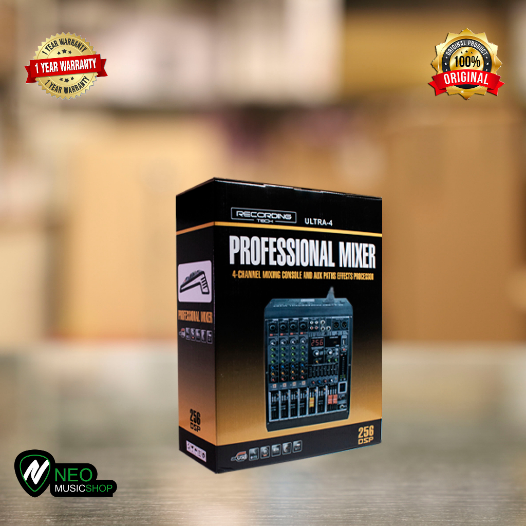 Jual RECORDING TECH ULTRA 4 MIXING CONSOLE | Audio MIxer 4 Channel ...