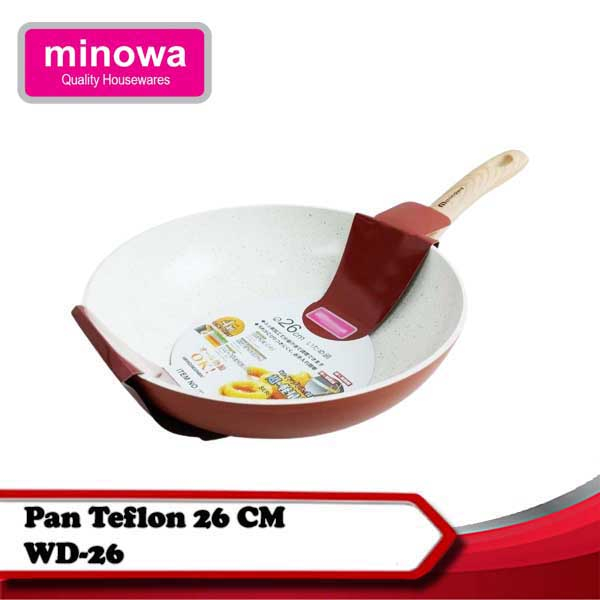 Jual Minowa Panci / Teflon / Pan Teflon Marble Dalam 26 cm anti lengket ...