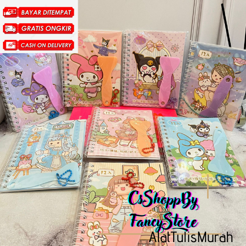 Jual Buku Binder Stiker Motif Cute Girl Melody Purin Kuromi Warna ...