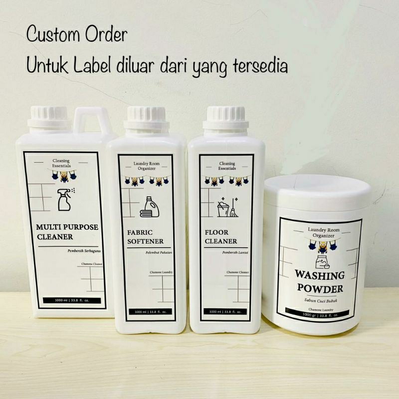 Jual Cleaning Organizer - Botol Isi Ulang Refill Putih White Aesthetic ...