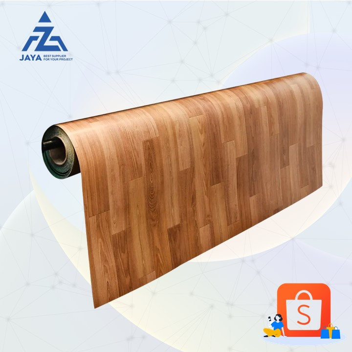 Jual Karpet Vynil Roll Motif Kayu (22meter)/Karpet alas lantai/meja ...