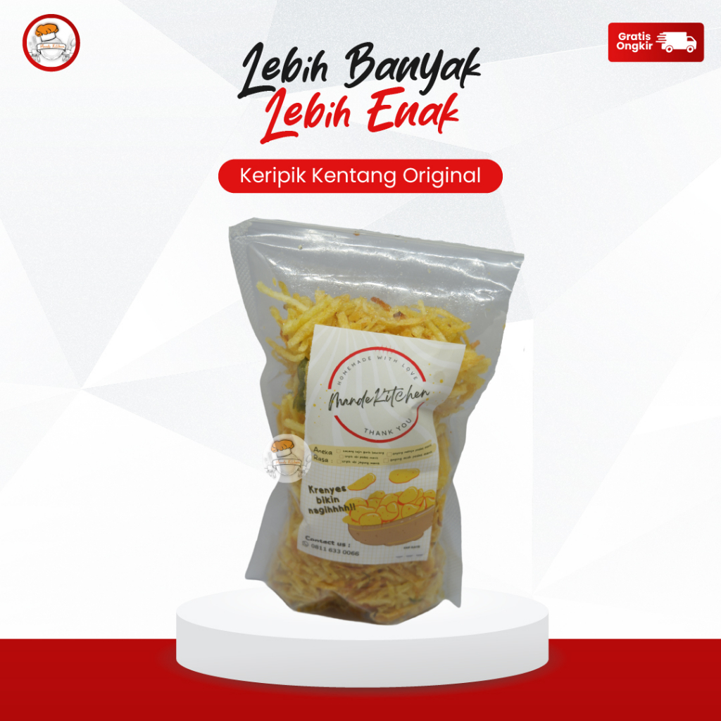Jual Keripik Kentang Original Makanan Ringan Cemilan Asin Renyah Dan ...