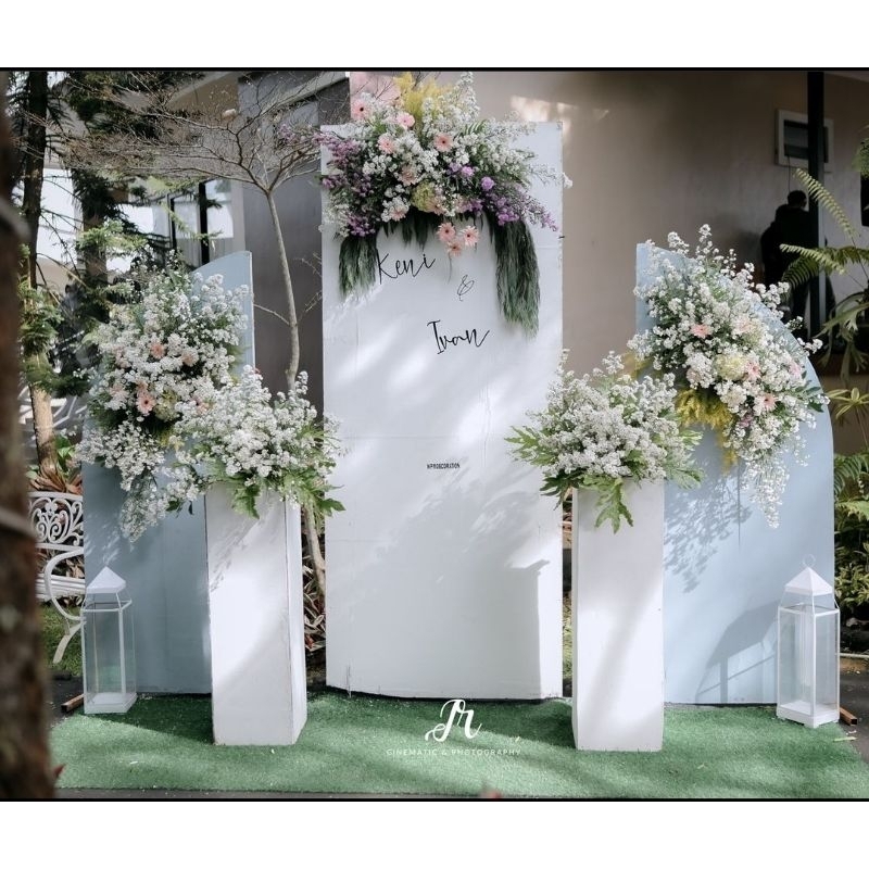 Jual Backdrop Dekorasi Pelaminan Triplek Rangka Kayu 3D | Shopee Indonesia