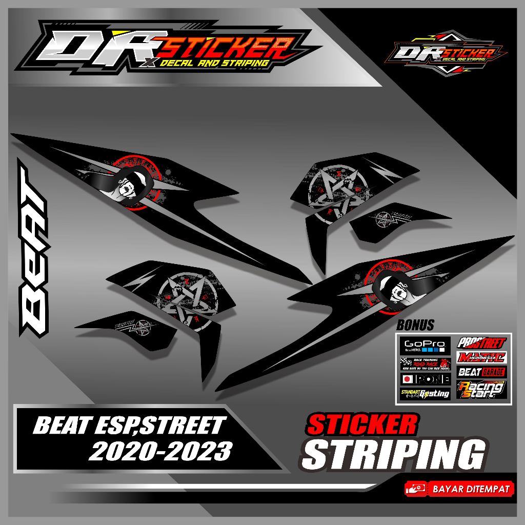Jual (tb-1) Stripping Beat Delux 2020 2021 2022 2023- Striping Beat ...