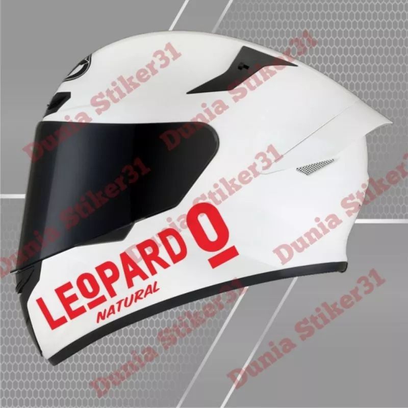Jual stiker helm leopard set kanan kiri cutting sticker | Shopee Indonesia