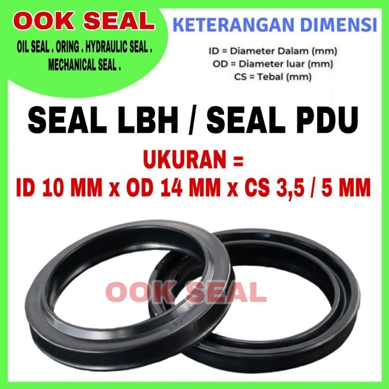 Jual Seal LBH 10 x 14 x 3,5 / 5 MM / Seal PDU 10 x 14 x 3,5 / 5 MM / Seal DHS Karet / Seal Debu ...
