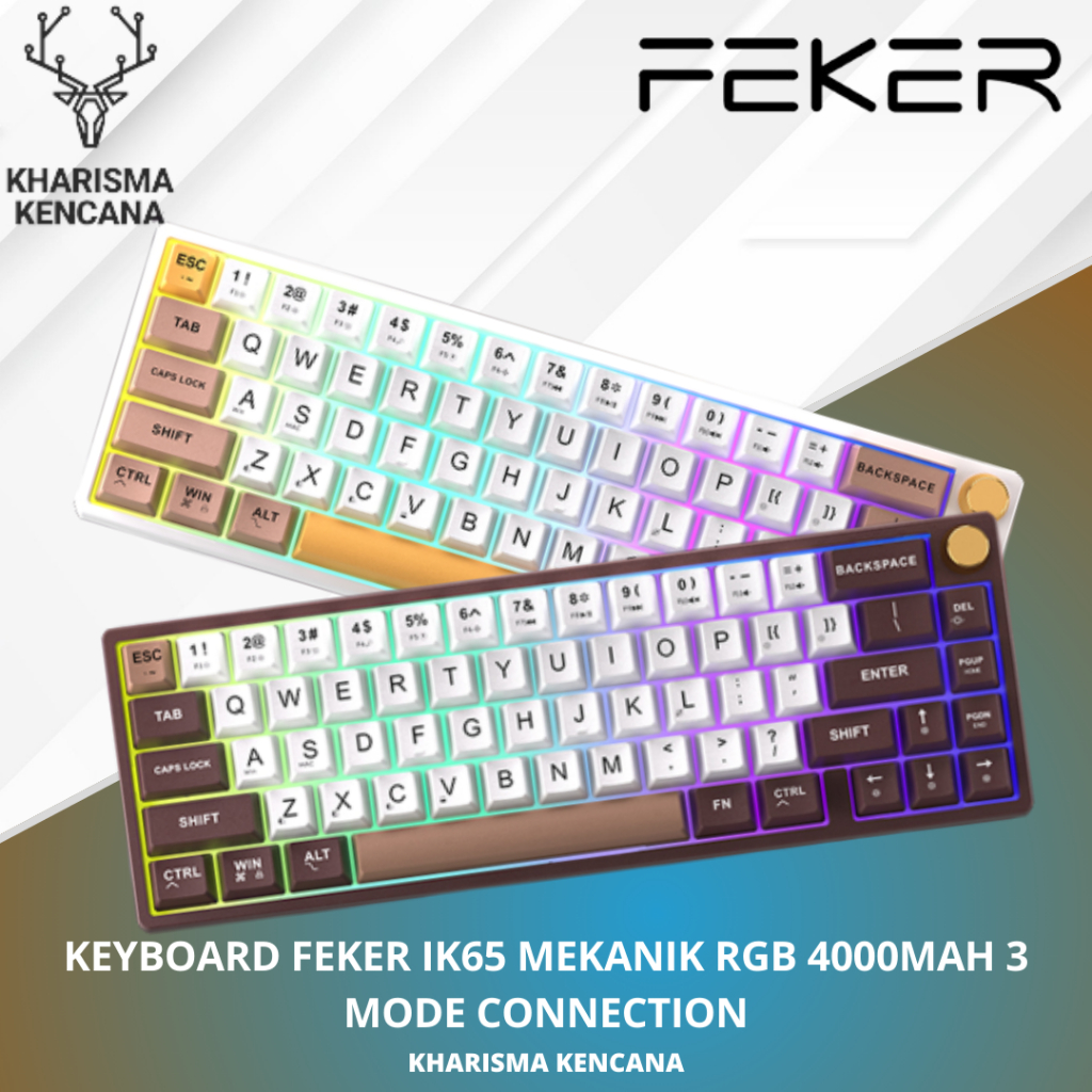 Jual KEYBOARD FEKER IK65 MEKANIK RGB 4000MAH 3 MODE CONNECTION | Shopee ...
