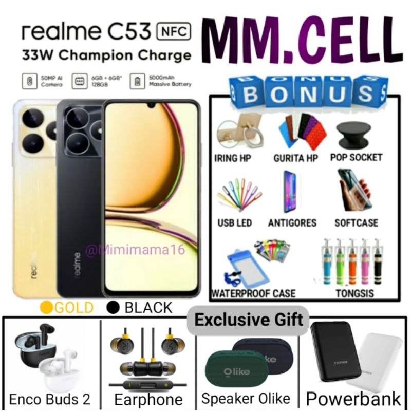 Jual REALME C53 RAM 6/128 GB NFC | C 53 8/256 GARANSI RESMI REALME | Shopee Indonesia