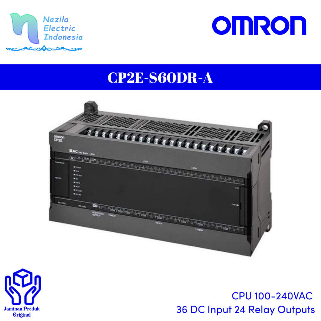 Jual Omron PLC CP2E-S60DR-A / CP2ES60DRA / S60DRA Original | Shopee Indonesia