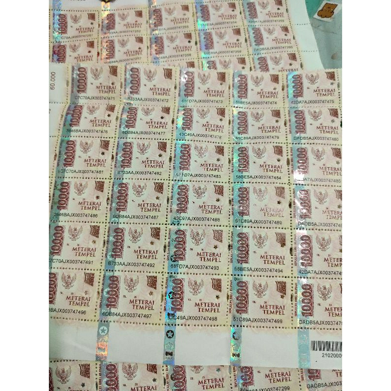 Jual MATERaI / PERANGKO TEMPEL 10000 / MATERAI 10rb | Shopee Indonesia