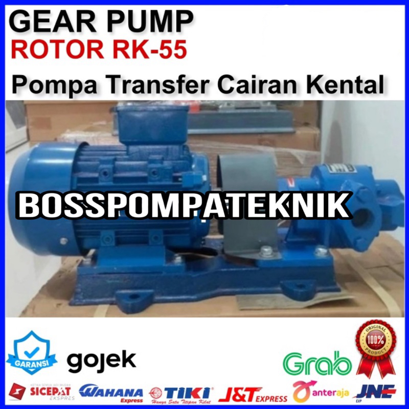 Jual Gear pump ROTOR RK 55 Pompa Transfer Cairan Kental industri 1,5KW 2HP | Shopee Indonesia
