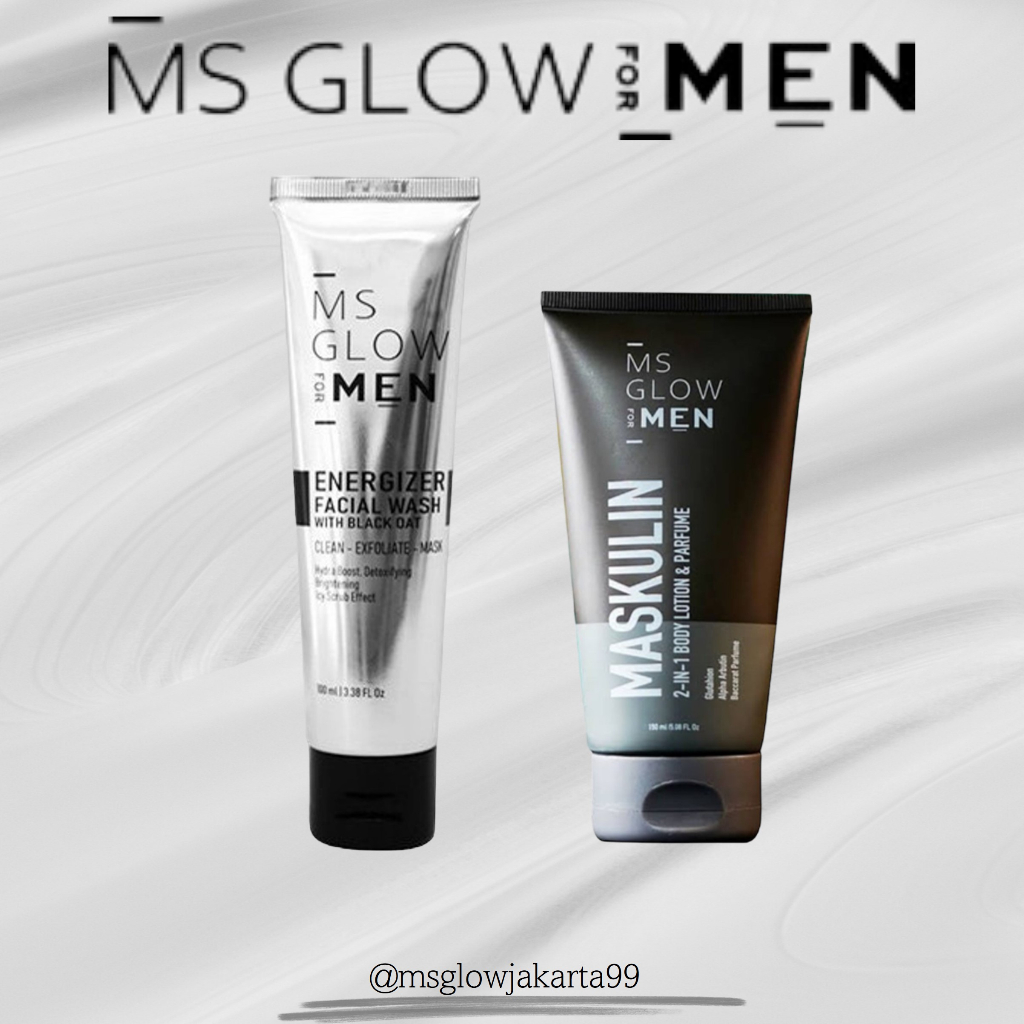 Jual MS GLOW FOR MEN Energizer Facial Wash + Maskulin | Shopee Indonesia