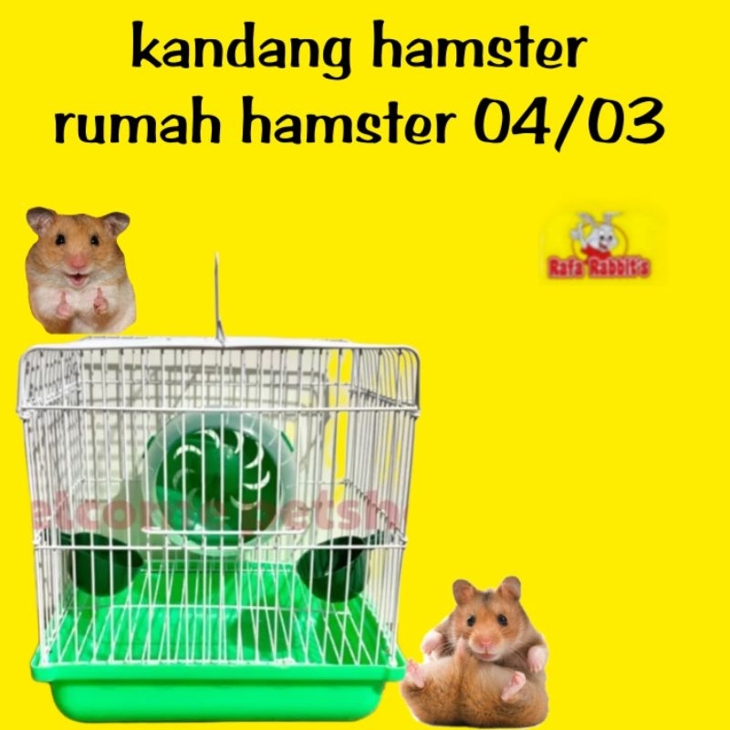 Jual kandang hamster 04/03 rumah hamster murah lucu gratis tempat makan ...