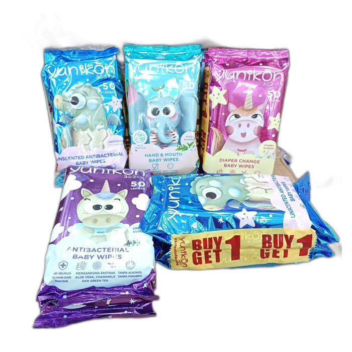 Jual PROMO!! YUNIKON WET TISSUE 50S BUY 1 GET 1 | Shopee Indonesia