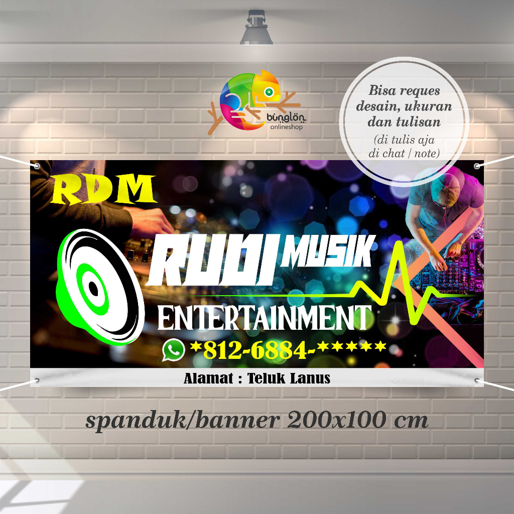 Jual Size 200x100 Spanduk Banner Musik Entertainment, Spanduk Dangdut ...