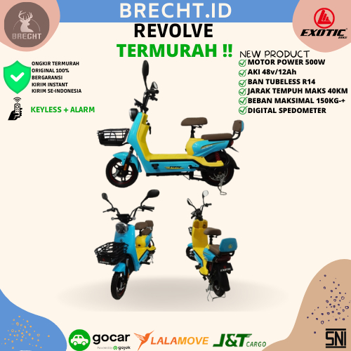 Jual Sepeda Listrik Electric Bike Exotic Revolve & Revolve Pro 500 Watt ...