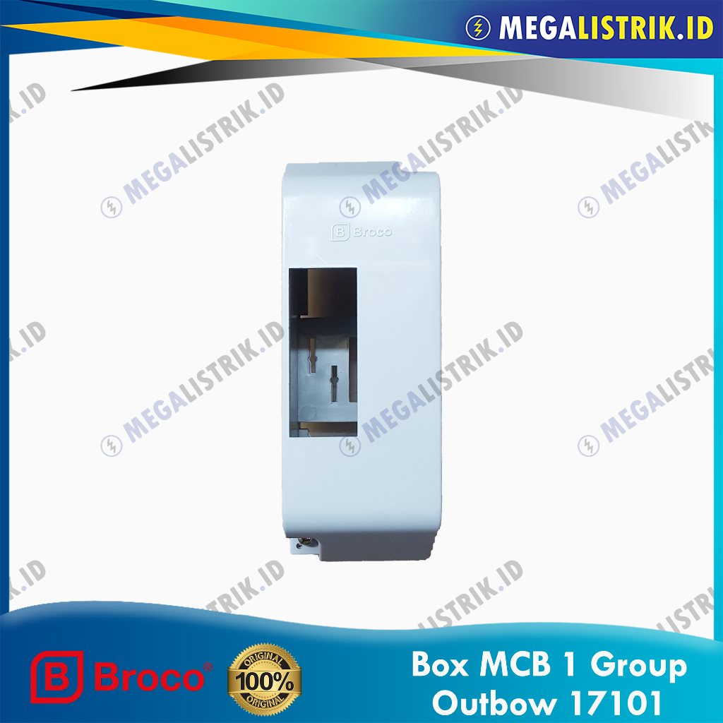 Jual BROCO BOX MCB 1 GROUP OUTBOW ABU-ABU 17101 / KOTAK MCB 1 GRUP OB / RUMAH SEKERING BREAKER ...